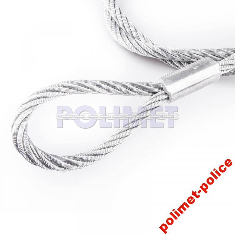 LINA STALOWA ZABEZPIECZAJĄCA Z PĘTLAMI- 5mm - 2m (PL5-2) • Cena, Opinie • Druty, pręty, liny ...