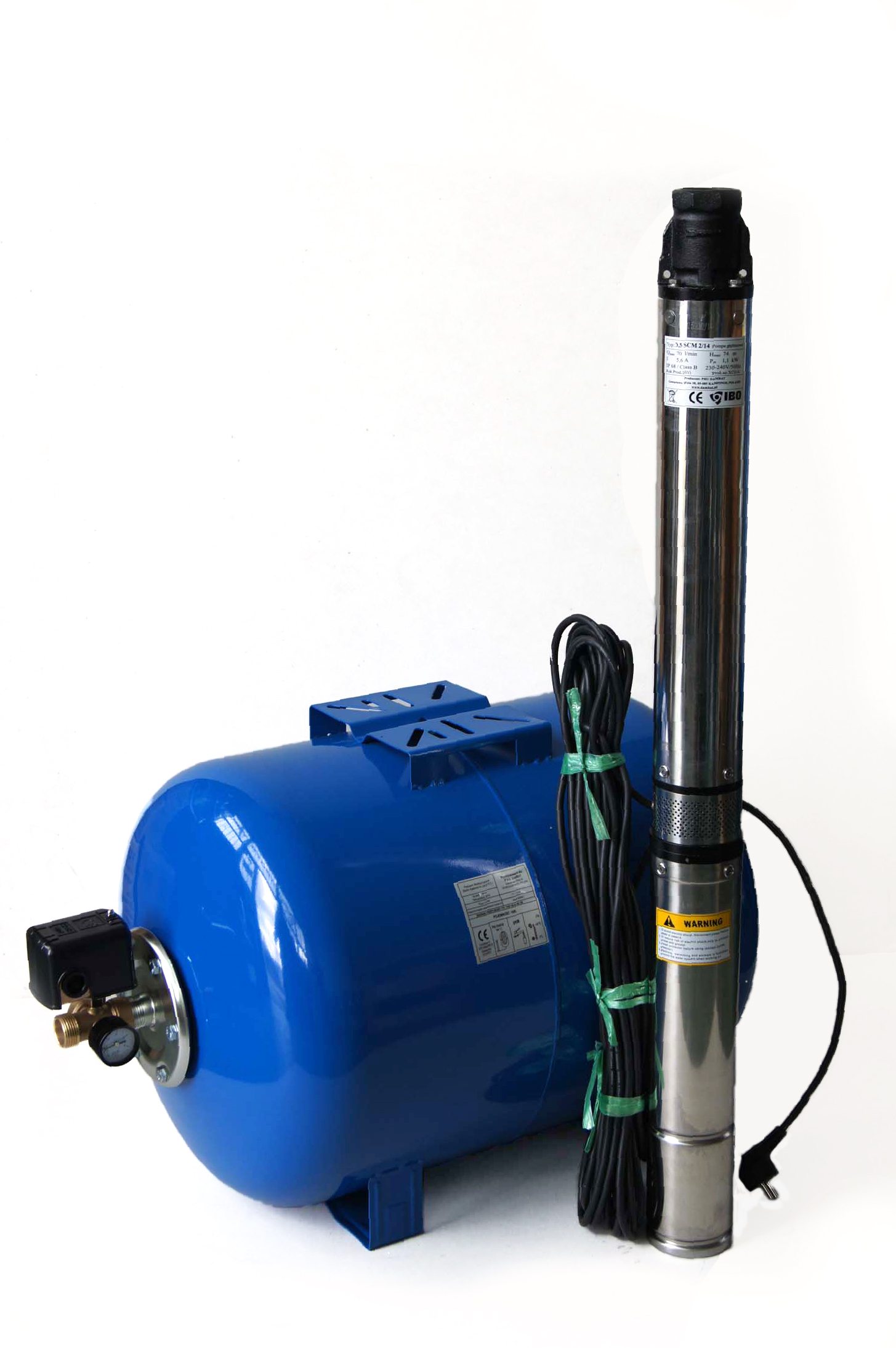 ZESTAW HYDROFOROWY 50l POMPA GŁĘBINOWA 3,5SDM3-11 (5907222763056 ...