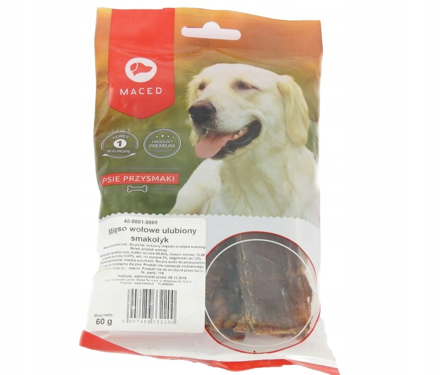 Maced Przysmak dla psa - mięso wołowe 60g • Cena, Opinie - Allegro