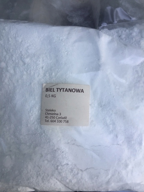 BIEL TYTANOWA R 001 Tlenek Tytanu Pigment 0,5 kg (BIEL TYT) • Cena ...