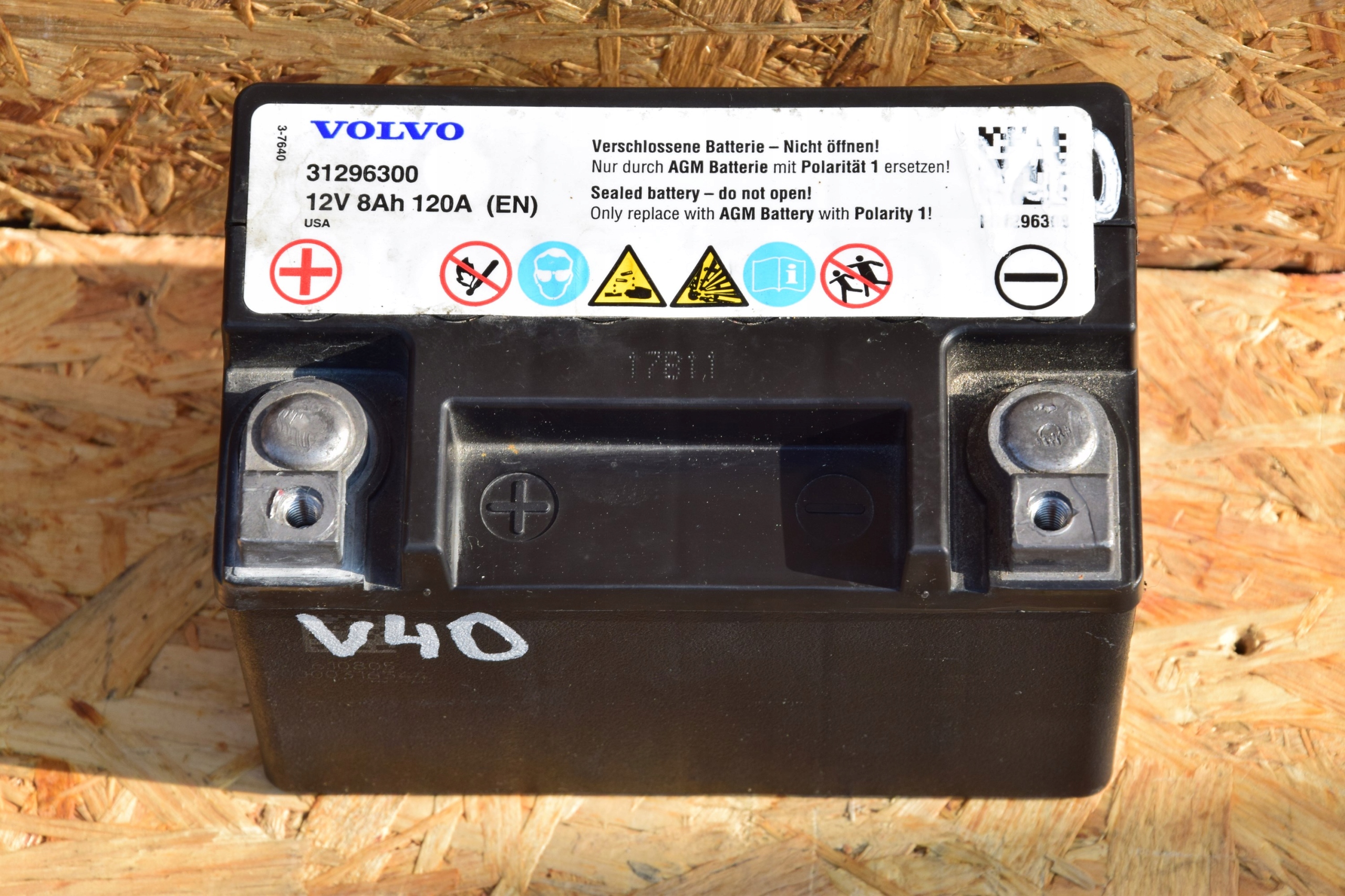 AKUMULATOR 31296300 8 Ah 120A VOLVO V40 D2 NOWY - 7513345962 - oficjalne archiwum allegro