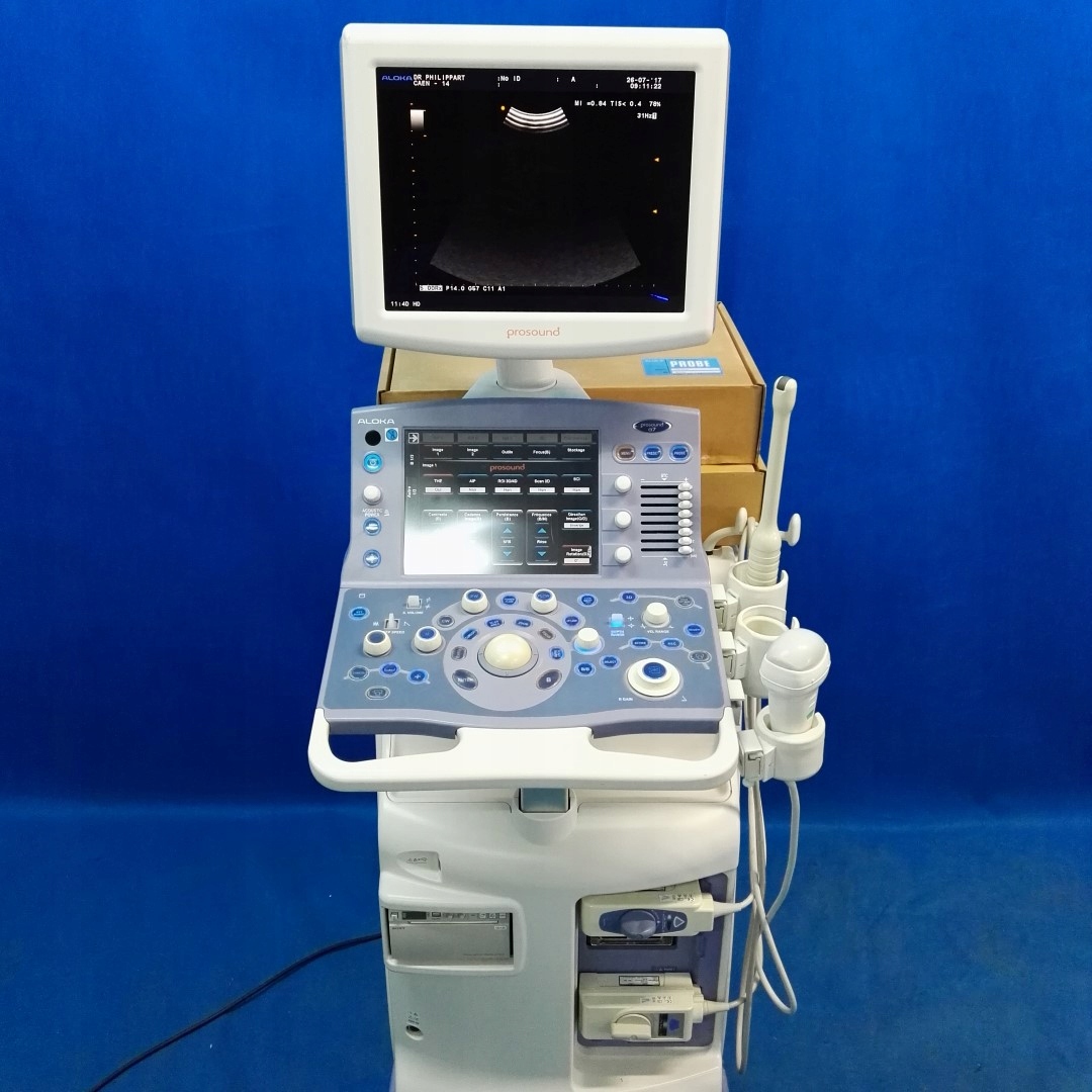 Aparat USG ALOKA ProSound Alpha 7 z 2 głowicam - 6914458594 - oficjalne ...