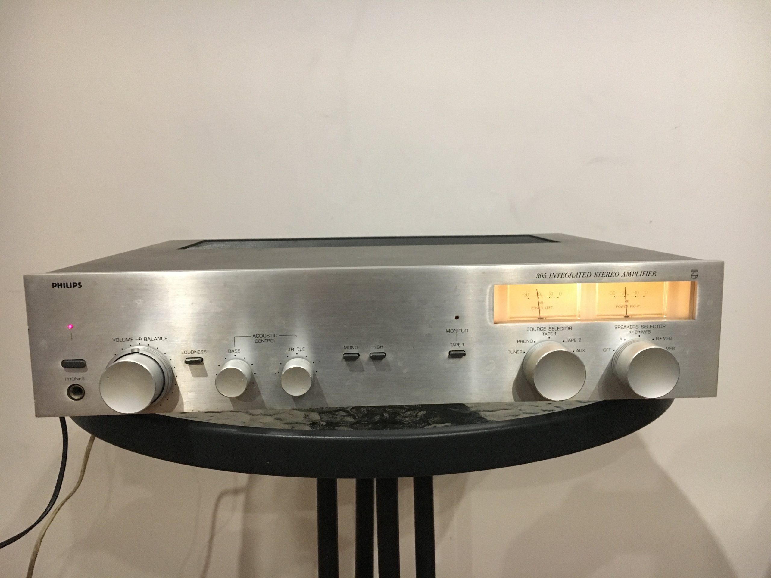 Philips AH-305 wzmacniacz stereo VINTAGE wskaźniki - 7104642032 ...