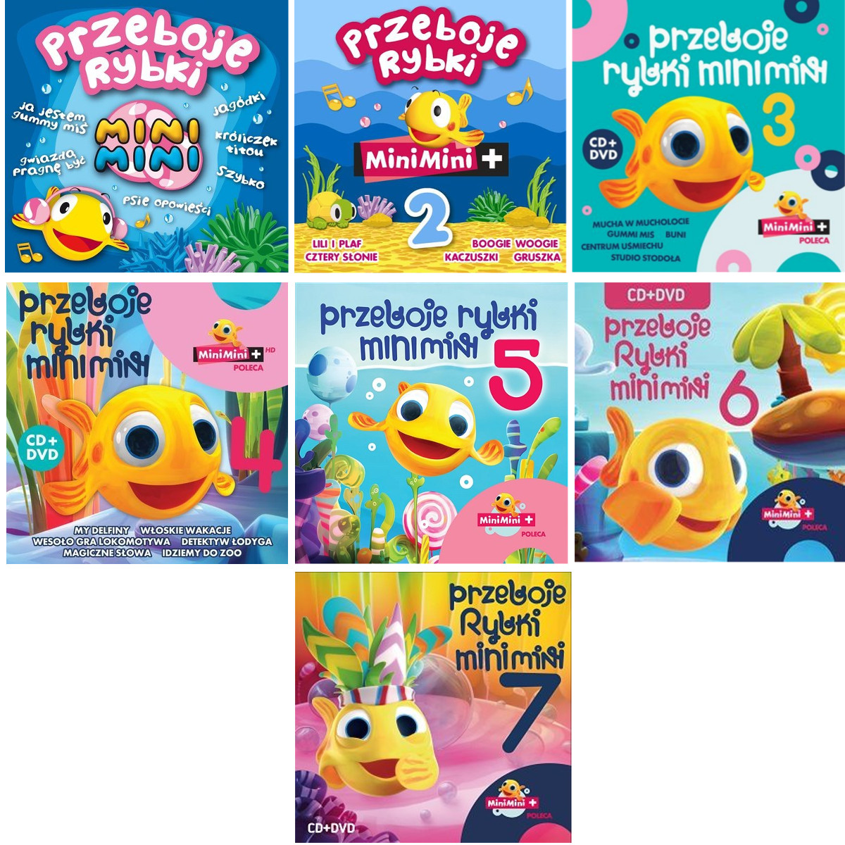 PRZEBOJE RYBKI MINI MINI 1-7 7CD+7DVD - 6735615788 - oficjalne archiwum ...