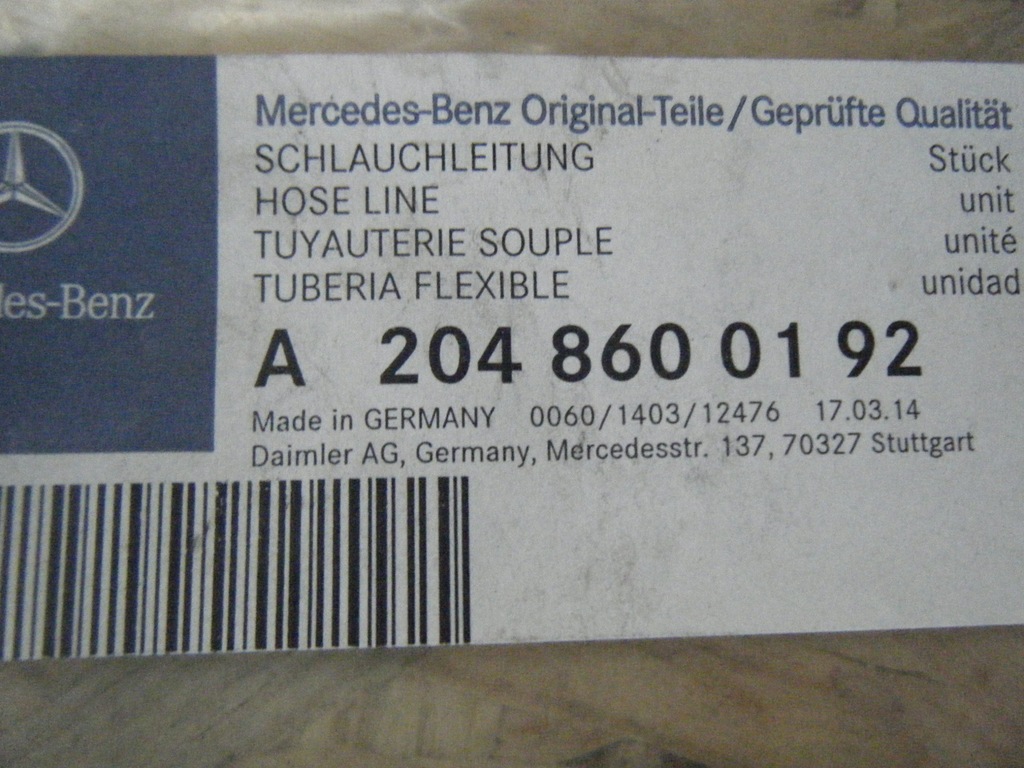 Mercedes W204 spryskiwacze z wężem A2048600192 - 7298737991 - oficjalne ...