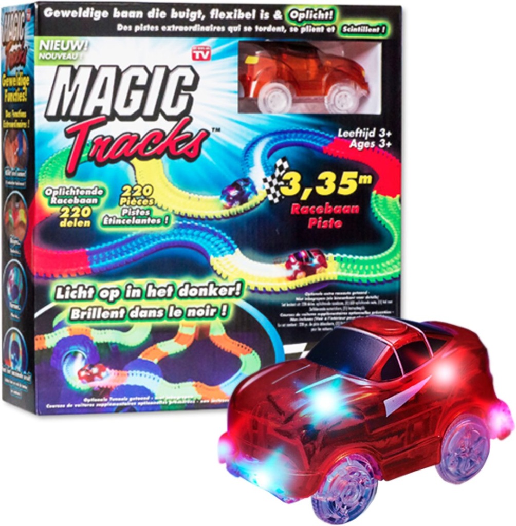 MAGIC TRACKS Tor WYŚCIGOWY 3,35m Auto LED Oryginał - 7078413619 ...