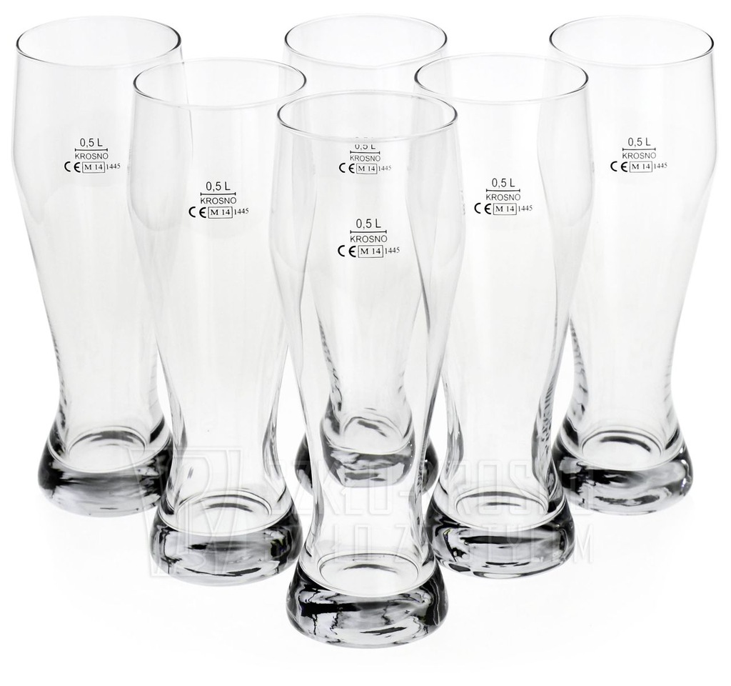 Szklanki kufle pokal do piwa KROSNO Simple 550ml * - 6743994706 - oficjalne archiwum Allegro