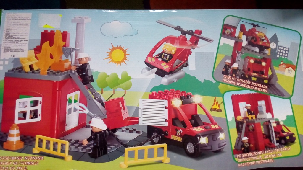 JIXIN Klocki Dzielny Strażak nr 9188A na baterie - 7431163014 - oficjalne archiwum Allegro