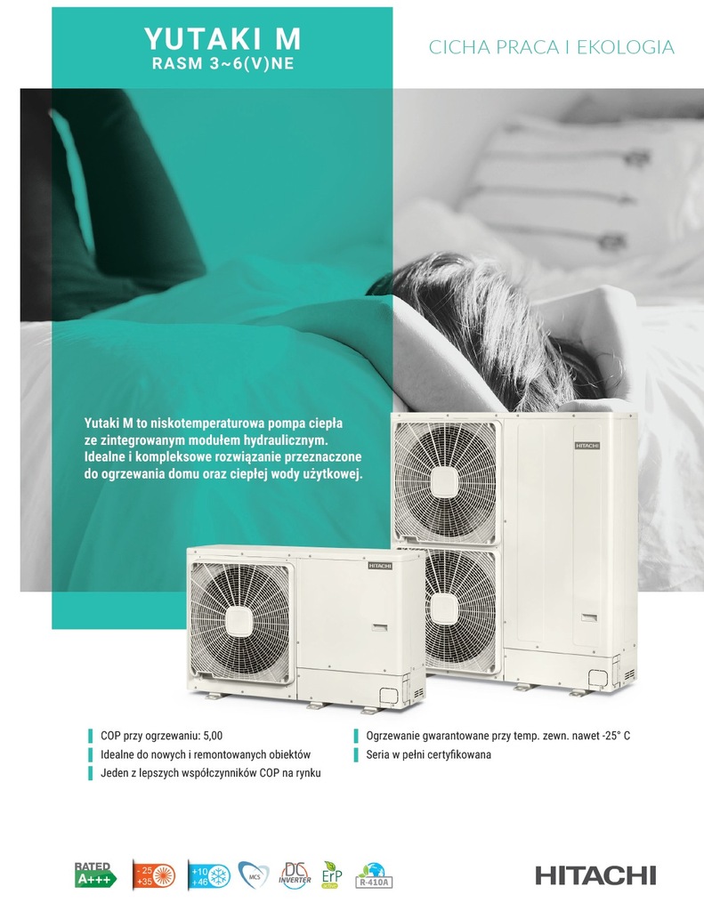 pompa ciepła HITACHI YUTAKI M 7,5 kW , monoblok - 7387588800 - oficjalne archiwum Allegro