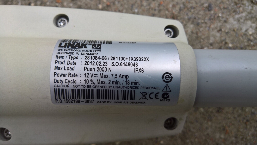 Siłownik elektryczny Duńskiej firmy Linak 12v - 7203764768 - oficjalne ...