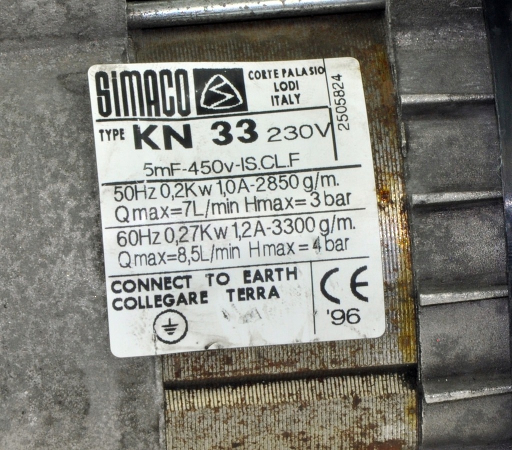 KN33 ciśnieniowa pompa wody SIMACO 7 l/min 3 bar - 7279642433 ...