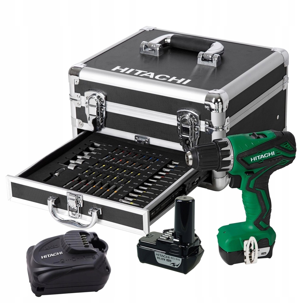 HITACHI WKRĘTARKA DS10DAL 10,8V + ZESTAW OSPRZĘTU - 7521484416 - oficjalne archiwum Allegro