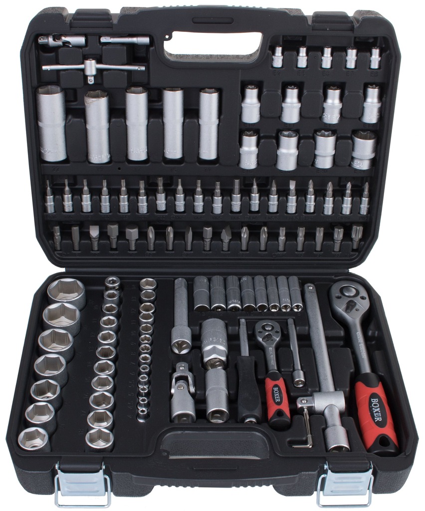 Klucze nasadowe zestaw BOXER 108 elem walizka 008S - 7207814475 - oficjalne archiwum Allegro