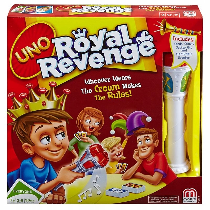 KARTY UNO GRA ROYAL REVENGE MATTEL CGH10 - 7354767532 - oficjalne ...