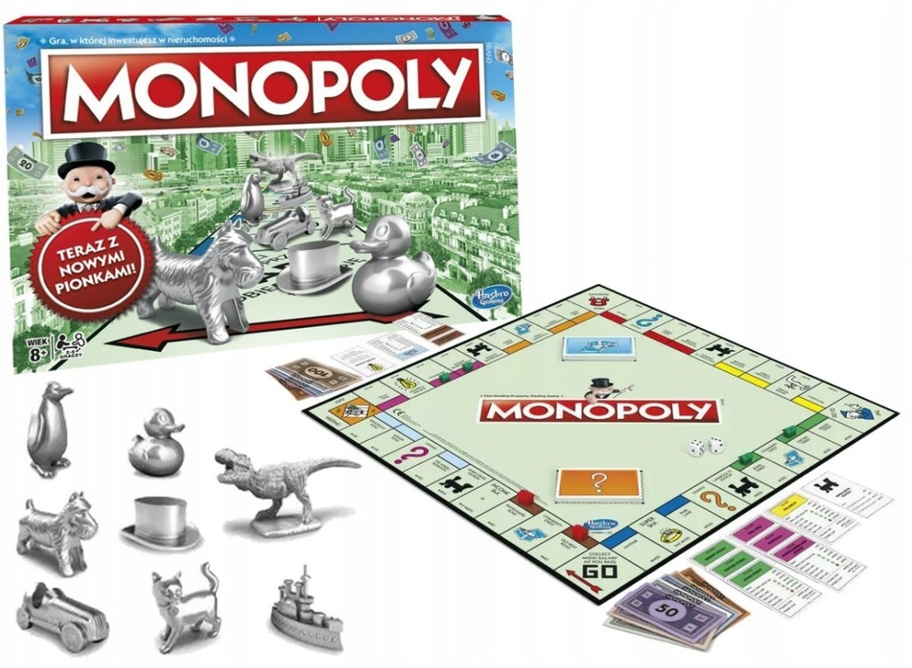 GRA MONOPOLY STANDARD CLASSIC NOWE PIONKI C1009 - 7150812554 ...