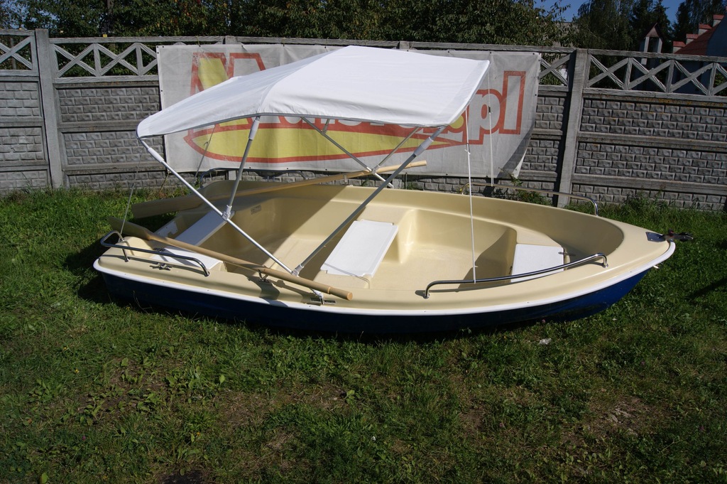 Daszek baldachim do łódki roweru wodnego biały 130 - 7211347474 ...