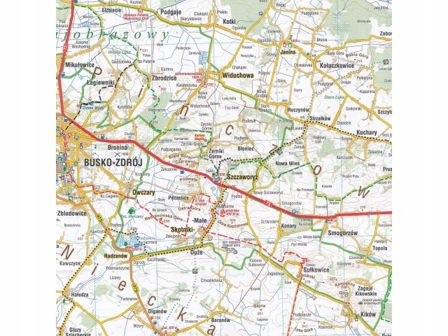 mapa turystyczna Busko-Zdrój, 1:10 000 / 1:75 000 - 7517850301 ...