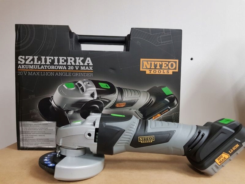 SZLIFIERKA KĄTOWA AKUMULATOROWA NITEO TOOLS 20V - 7681445130 - oficjalne archiwum Allegro