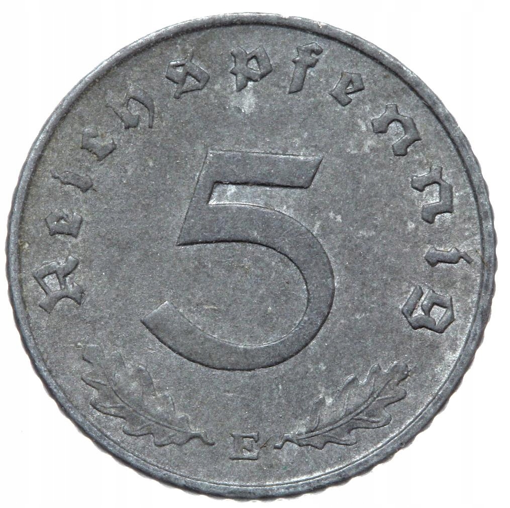 * III Rzesza - moneta - 5 Reichspfennig 1941 E - 7712456613 - oficjalne ...