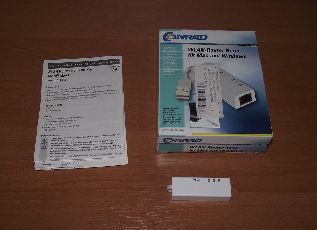 Mini Router Wifi Conrad MZK-UE150N LAN USB FV/GW - 7363315750 ...