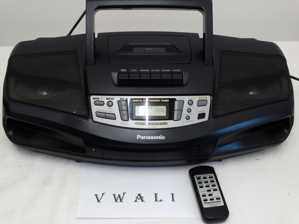 PIĘKNY BOOMBOX PANASONIC RX-DS18+PILOT SPRAWNY! - 7407249102 ...