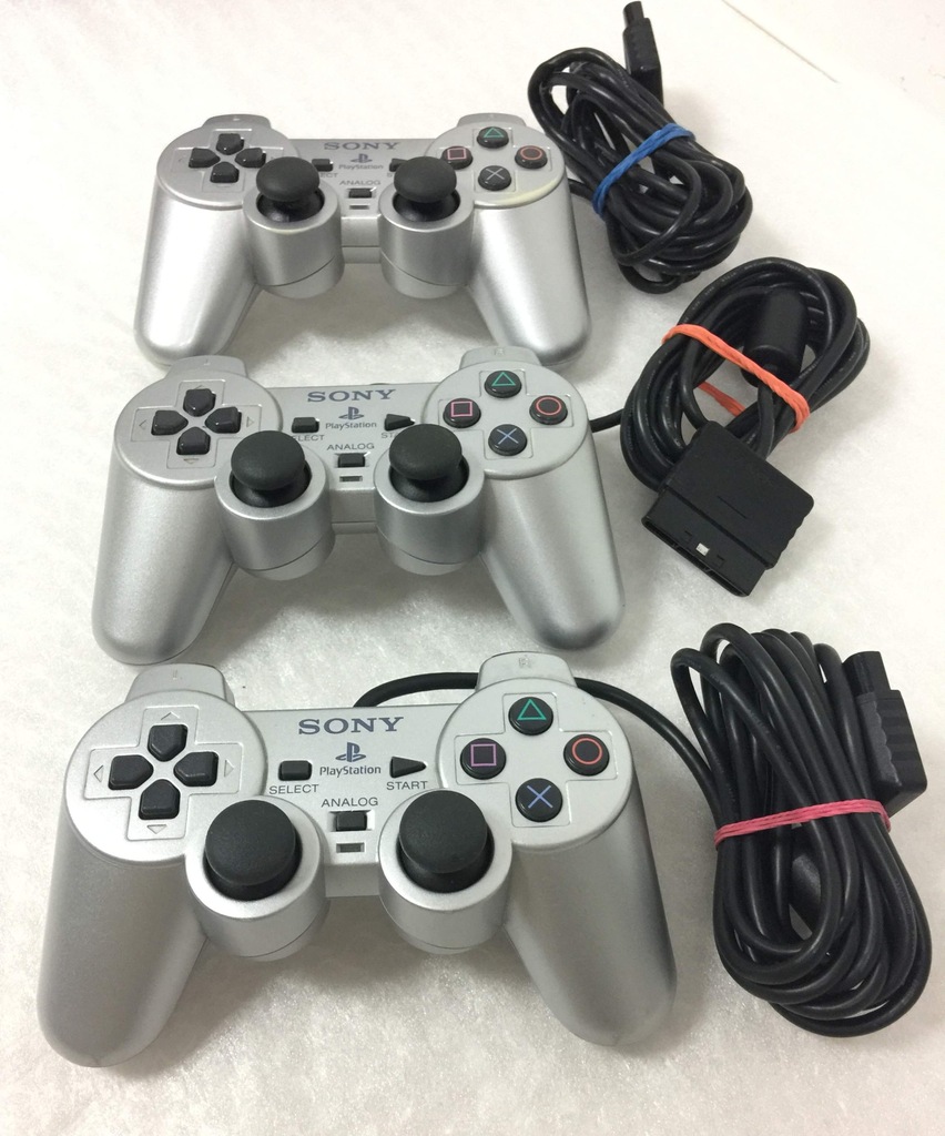 # Oryginalne Pady SONY PS2 DualShock 2 Srebrne # - 7744434766 ...