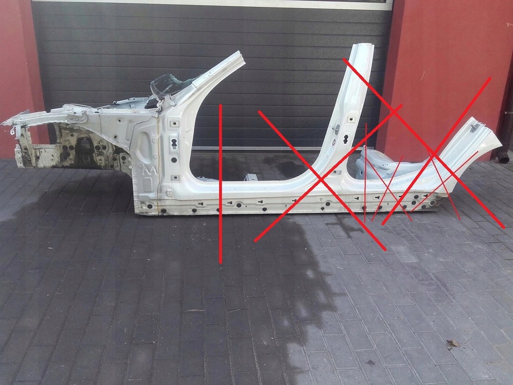 BMW F30 14r PODŁUŻNICA LEWA PRÓG SŁUPEK ĆWIARTKA - 7483886140 ...