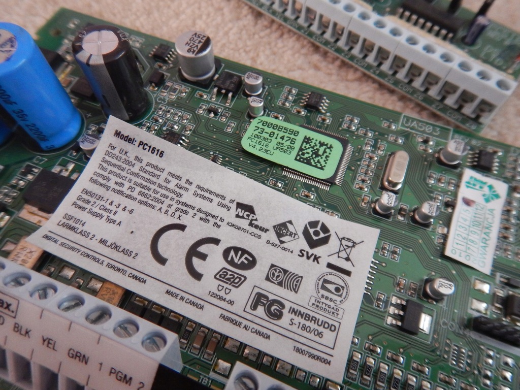 Centrala alarmowa DSC PC1616, klawiatura, moduł - 7665013399 ...