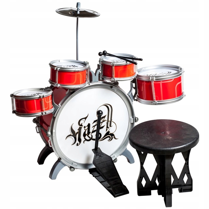 PERKUSJA DLA DZIECI 5 BĘBNÓW TALERZ KRZESŁO mini - 7671349708 ...