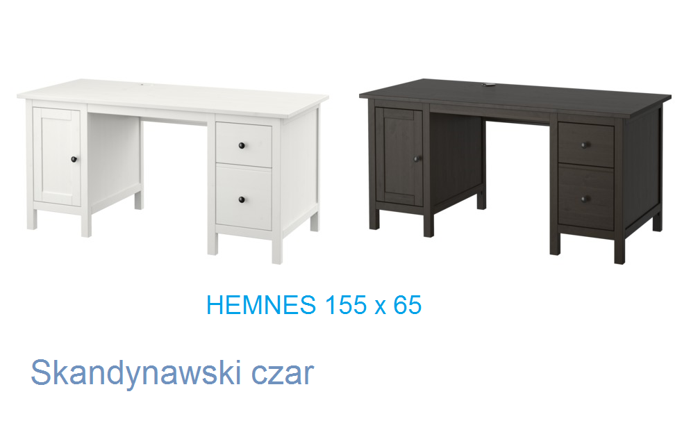 IKEA Biurko HEMNES 155 x 65 - 7061351955 - oficjalne archiwum Allegro