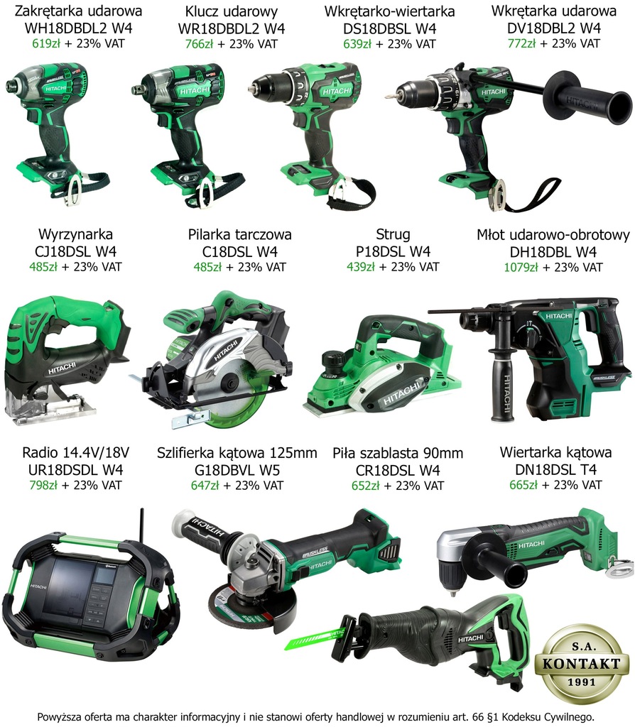 Pilarka tarczowa 18V HITACHI C18DGL W4 + tarcza - 6845779508 ...