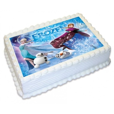 OPŁATEK NA TORT KRAINA LODU FROZEN BAJKA A4 +NAPIS - 10012170827 ...