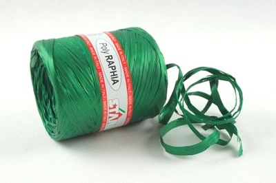 Rafia syntetyczna świąteczna ZIELONA GWIAZDKI 200m - 12691433847 ...