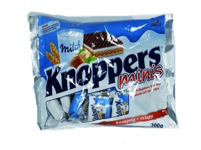 KNOPPERS MINIS WAFELKI MLECZNO ORZECHOWE 20szt - 8406799335 - oficjalne ...