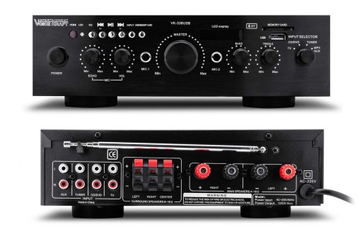 MOCNY WZMACNIACZ AMPLITUNER 5-KANAŁOWY RADIO BLUETOOTH USB FM TV/PC - Sklep, Opinie, Cena w Allegro